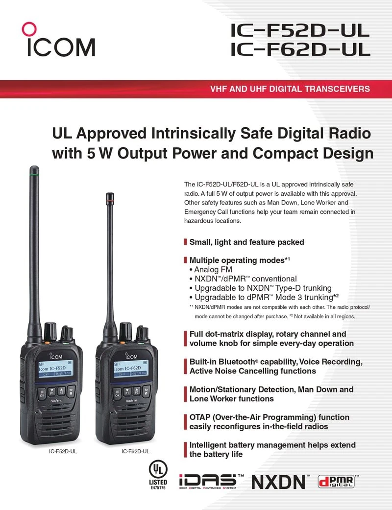 วิทยุสื่อสาร ICOM รุ่น IC-52D-UL-2WayRam ทูเวย์ราม แหล่งรวม วิทยุ ...