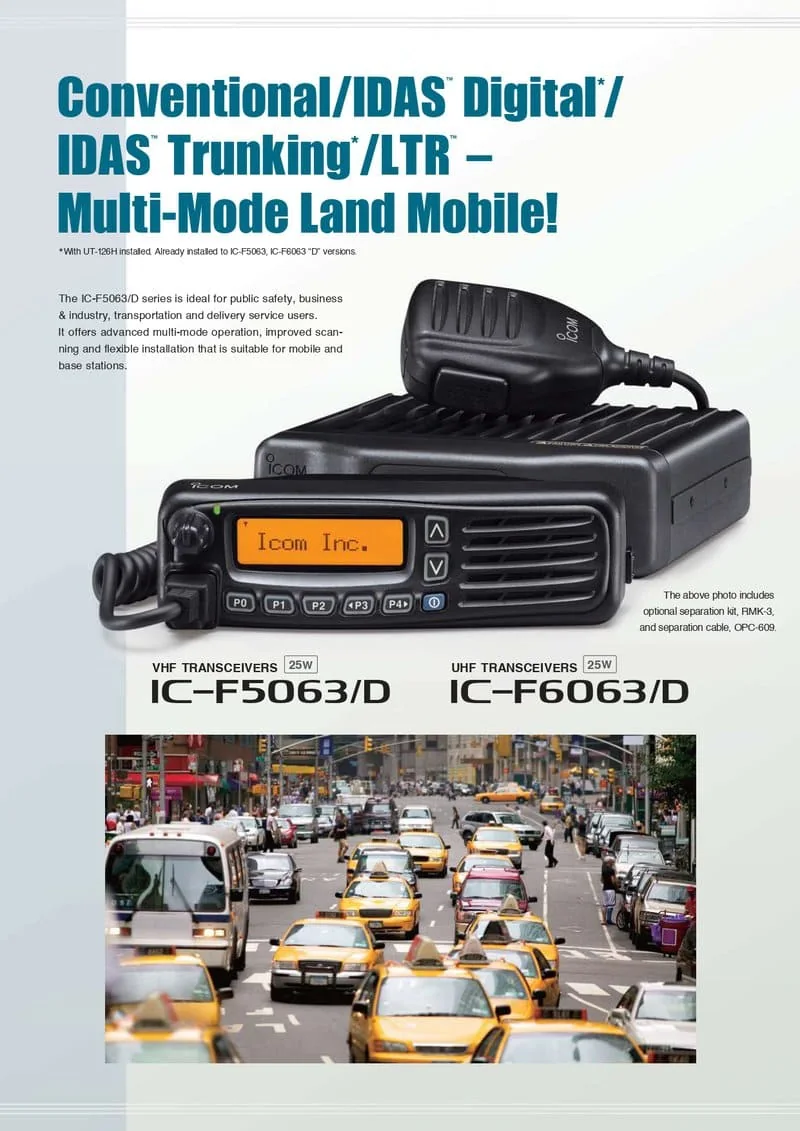 วิทยุสื่อสารโมบาย ICOM รุ่น IC-F6063