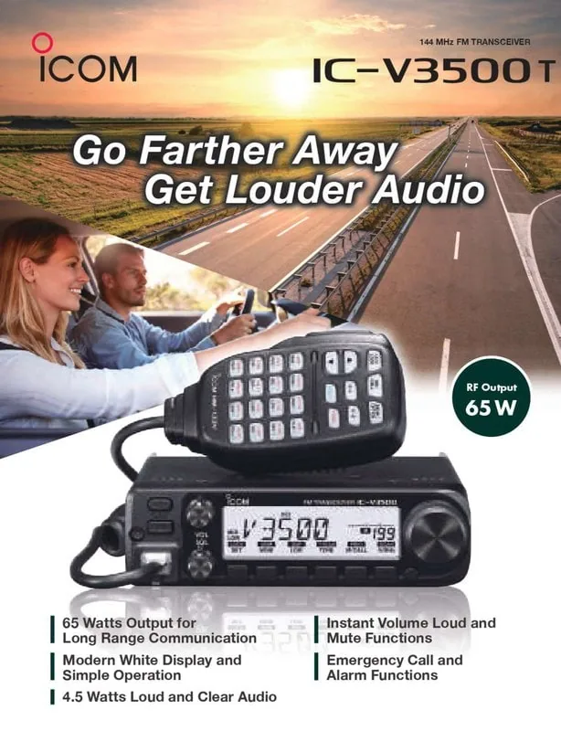 วิทยุสื่อสารโมบาย ICOM IC-V3500-T - 2wayram.com | ทูเวย์ราม แหล่งรวม วิทยุสื่อสาร